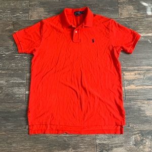 Polo Ralph Lauren | Shirts | Mens Red Collared Button Polo With Blue ...